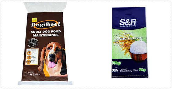 PP Laminated Woven Sacks With Handle ,  Rice / Animal Feed Packaging Bags