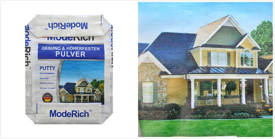 Waterproof PP Woven Sack Bags , Tile Adhesive Polypropylene Packaging Bags