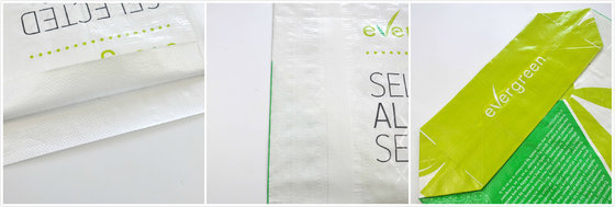 Light Weight PP Woven Sack Bags Anti Slip Square Bottom Customized Printing