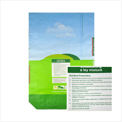 Eco Friendly BOPP Laminated Bags , Polypropylene Packaging Bags For Grass Seed
