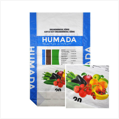 Agriculture Nutrient / Flour Packaging Bags , Square Bottom Bopp Laminated Bags