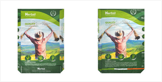 PP Woven Block Bottom Packing Bags 25kg , Grass Seed Woven Polypropylene Sacks