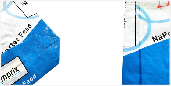 25kg Square Bottom BOPP Laminated Bags / Woven Polypropylene Feed Bags Customized