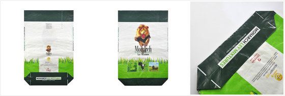 Woven Polypropylene Bag Square Bottom 25kg ,  Animal Feed Sacks Customized Logo