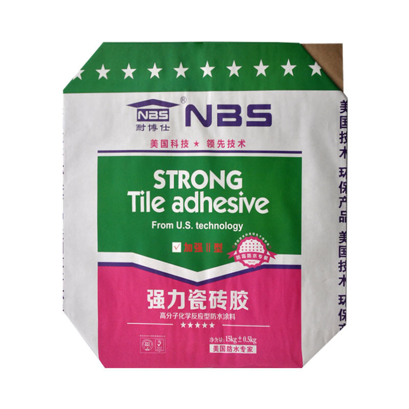 Valve Type 15kg Load Kraft Paper Laminated Bags for Packaging Tile Adhesive