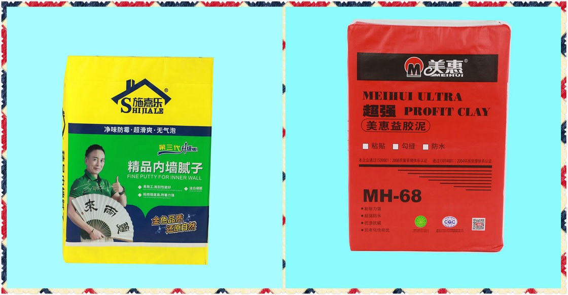 25kg 50kg  BOPP Block Bottom Valve Bag , Cement Packing Bags Eco Friendly