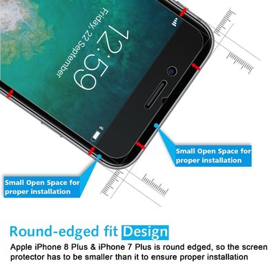 Anti Smudge IPhone Tempered Glass Screen Protector Rounded Edge Ultra Thin