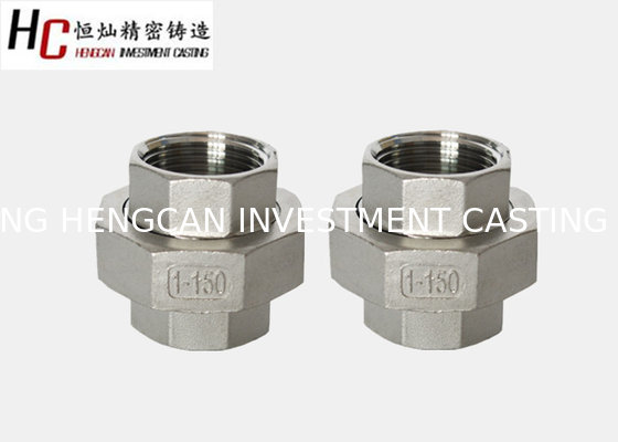 stainless steel304,316 casted pipe fittings bsp 4" union conical sealing