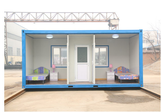 Ayuna la casa prefabricada de la casa del envase de la estructura, casa prefabricada a dos caras del contenedor para el dormitorio vivo de la oficina
