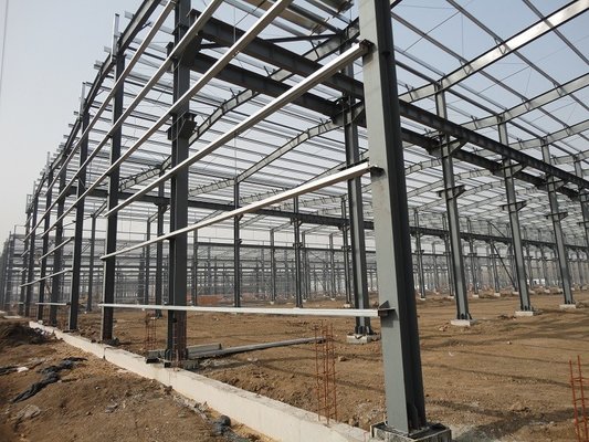 Welded H Beam Q235B Gable Frame Steel Structure Building