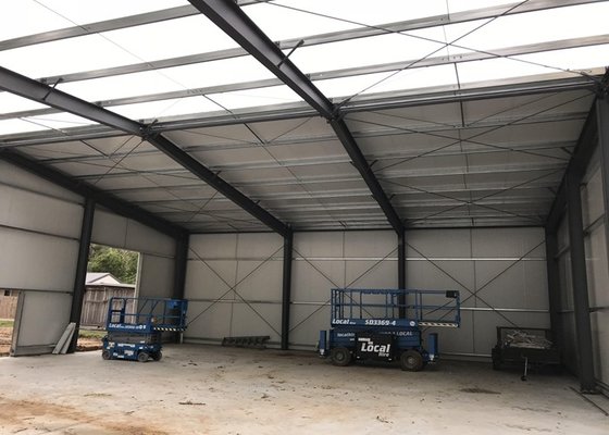 Large Span Pre Engineering Steel Factory Buildings , Modular Metal Buildings