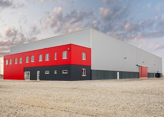 Durable Steel Structure Warehouse Two Story Steel Building With Office Building