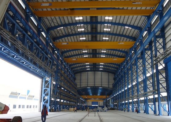 Pre Manufactured Curved Metal Frame Buildings Steel Structure Hangar Labor Saving