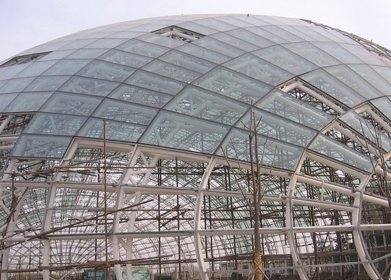 Pre Built Commercial Steel Frame Buildings Golf Club Construction With Curtain Wall