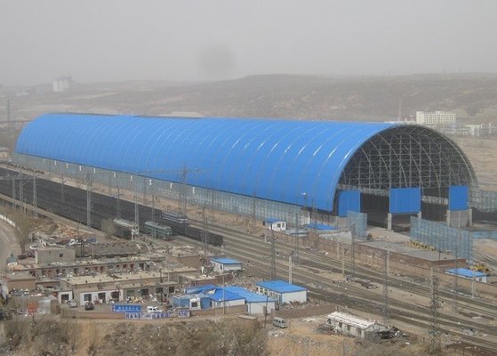 Lightweight Steel Space Frame Structures Roof Train Parking Lot Shade Structures
