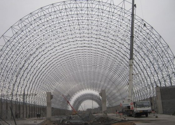 Lightweight Steel Space Frame Structures Roof Train Parking Lot Shade Structures
