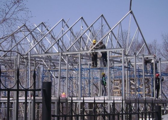 Modular Light Galvanized Steel Structure Villa Built In Russia ISO SGS Approved