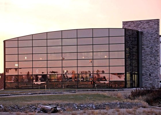 Architectural Steel Frame Building Kits With Massive Glass Curtain Wall