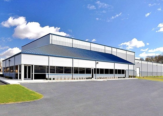 Prefabricated Hot Rolled Steel Warehouse Construction With Skewed Corner