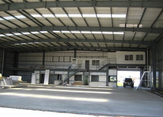Prefabricated Steel Frame Building / Painting Airplane Hangar Construction