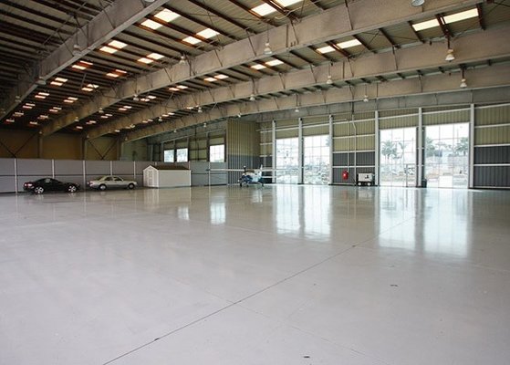 Two Spans Metal Hangar Buildings / Steel Portal Frame Prefab Hangar Buildings
