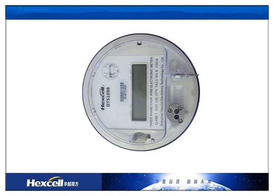 ANSI Standard Socket Power Meter , LCD Simulation Disk Three Phase Energy Meter