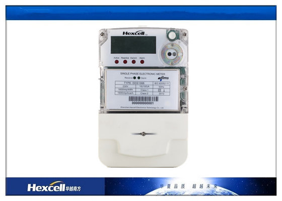 PC Material Single Phase Two Wire Static Energy Meter LCD transparent