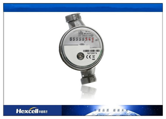 Single Jet Cold / Hot Mechanical Water Meter Dry Type Class B Aluminum