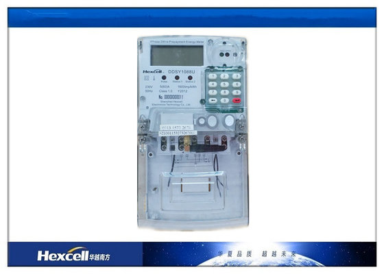 Prepaid Electronic Watt Hour Meter Single Phase 50Hz / 60Hz Frequency