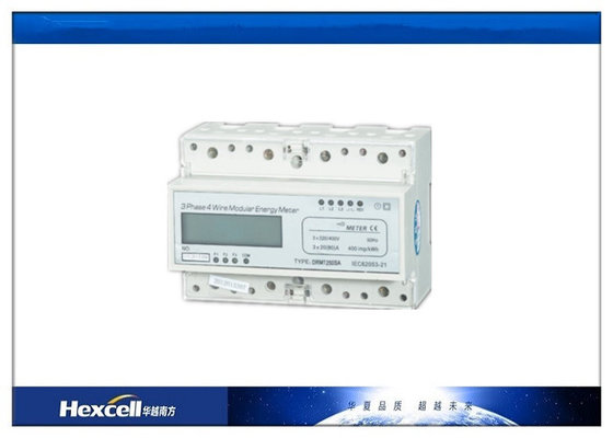 3 Phase 4 Wire DIN Rail Energy Meter / CT kWh 0.8Un ~ 1.15Un Working Voltage