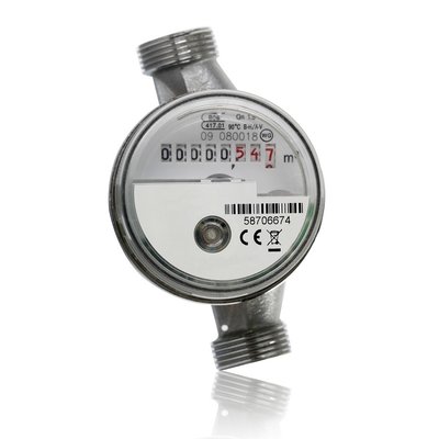 HEXCELL Single Jet Cold / Hot Water Meter , Dry Water Meter Class B