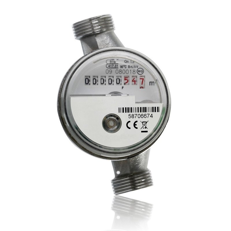 HEXCELL Single Jet Cold / Hot Water Meter , Dry Water Meter Class B