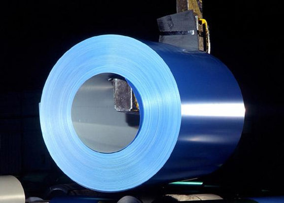 High Intensity PPGI Steel Coil , Industrial Roofing Sheets Top Coating 14 - 25 Micron