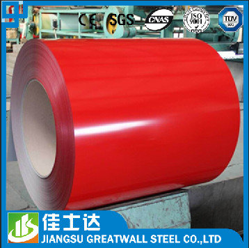 0.4mm Thick Red PPGL Coil PPGI Metal Sheet / Prepainted Galvanized Steel Coil
