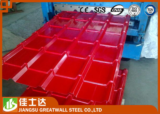 Ral Bright Red Pre Painted Color Steel Roof Tile Composite Roofing Panels