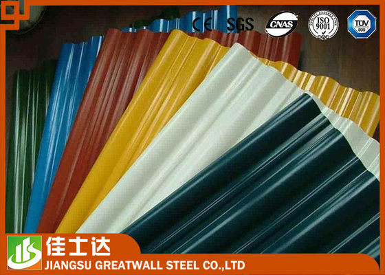 Hard / Soft Steel Material Corrugated Steel Sheets Steel Roof Tiles PE PVDF Coated