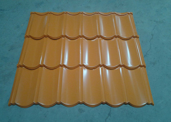 Building Exterior Corrugated Metal Roof Panels With Camouflage / Bright Red / Sea Blue