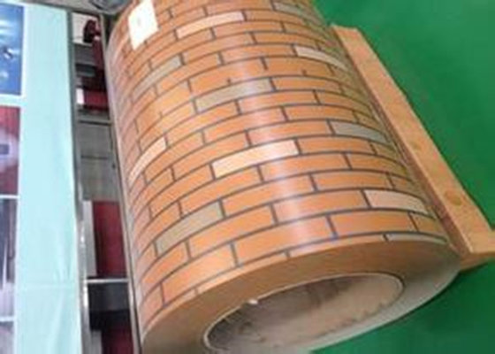 Brick Grain Ppgi Corrugated Steel Sheets / Prepainted Galvanized Steel Coil / Gi