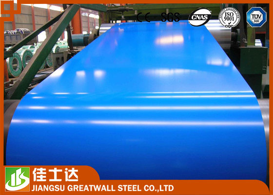 ISO 9001 Color Prepainted Hot Dip Galvanized Steel Coils Light Gray / Sea Blue
