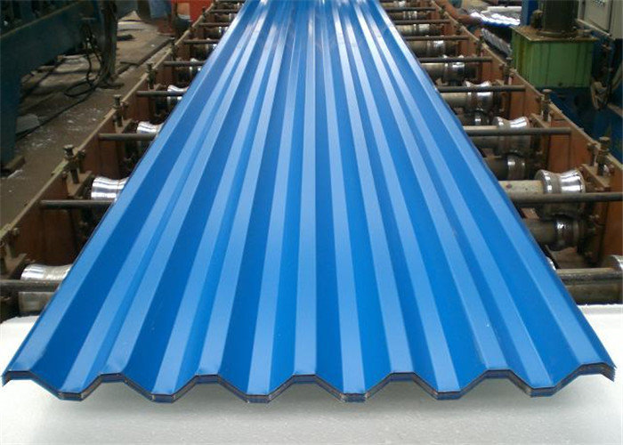 Roof Tiles Corrugated Steel Sheets Anti Erosion Top Painting 14 - 25 Micron