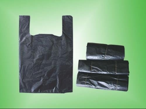 スーパーマーケットのための黒い白のショッピング プラスチック多印刷された袋