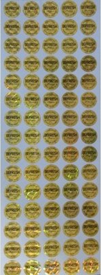 化学製品のための透明なレーザーの反射ラベルの金属ラベル