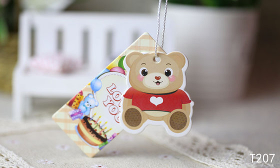 Colorful Printed Custom Hang Tags For Baby Garments / Shose / Toys