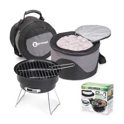 Portable Charcoal BBQ Grill & Cooler