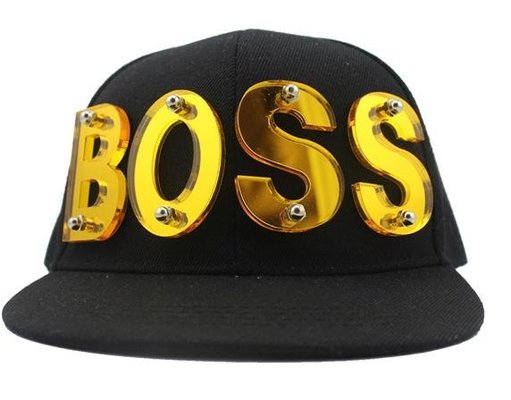 Acrylic letter snapback hat
