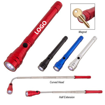 TOM104728  Telescopic Aluminum Flashlight With Magnet