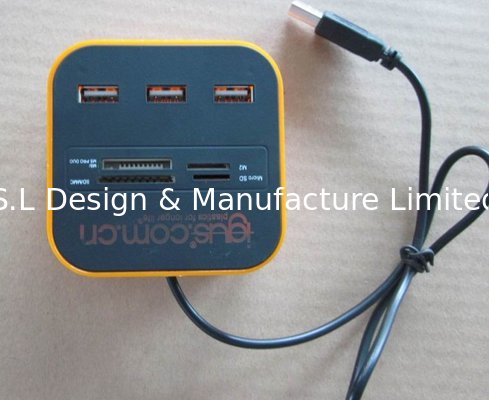 3 port usb hub with usb 2.0 card reader combo supplier