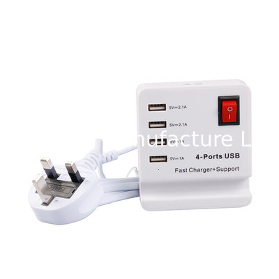 desk fast charger usb power adapter with four usb power ports with cable supplier