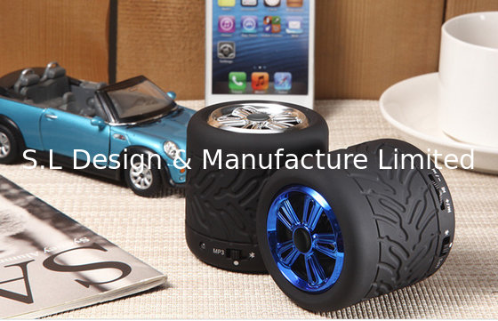 tyre/tire/wheel shaped Car mini audio Call a portable card speaker computer stereo bluetooth speakers subwoofer To repor supplier