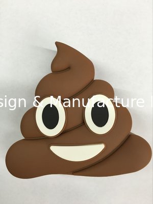 novel pvc rubber silicone cartoon shit shaped 2600mah power bank supplier